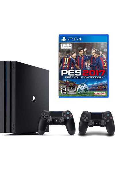 Sony Playstation 4 Pro 1 Tb + 2. Kol + Pes 2017