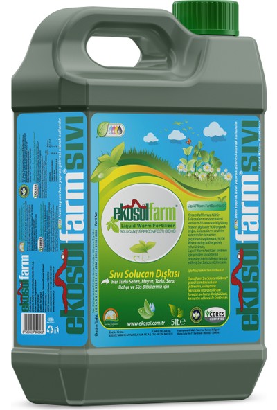 Ekosolfarm Sıvı Solucan Gübresi Ekosolfarm 5 Lt.