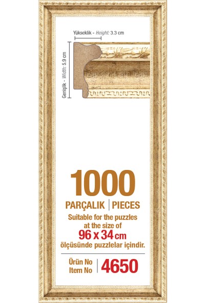 Heidi 4650 1000 Parça Panorama Puzzle Çerçevesi Heidi 4650 1000 Parça Panorama Puzzle Çerçevesi