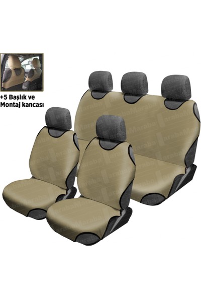 Oto Koltuk Kılıfı Takım Atlet Bej