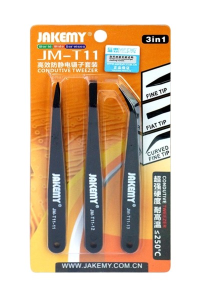 Casecrown Jakemy Jm-T11 Profesyonel Anti Statik Cımbız Seti Casecrown Jakemy Jm-T11 Profesyonel Anti Statik Cımbız Seti