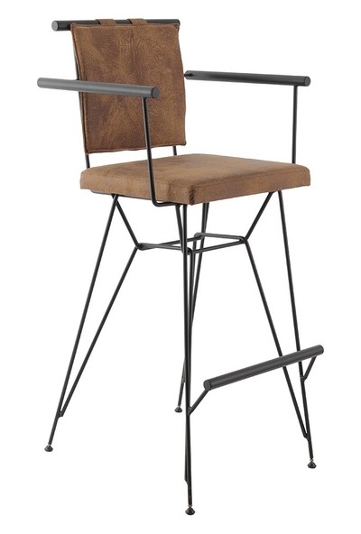 Kozza Home Endüstriyel Metal Pyz Bar Sandalyesi