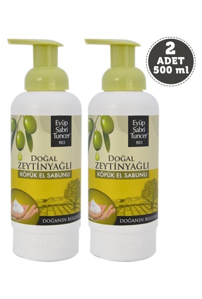 Eyüp Sabri Tuncer Zeytinyağlı Köpük Sabun 500 Ml x 2 Adet Eyüp Sabri Tuncer Zeytinyağlı Köpük Sabun 500 Ml x 2 Adet