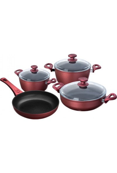 Nehir Titanium Nar Çiçeği 7 Parça Tencere Takımı Nehir Titanium Nar Çiçeği 7 Parça Tencere Takımı
