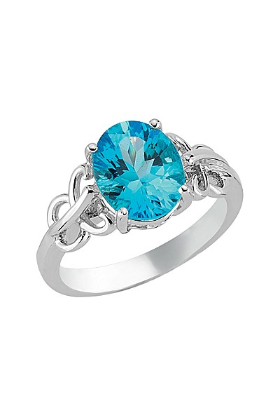 Goldstore Gümüş Blue Topaz Yüzük Sr17022 6 Goldstore Gümüş Blue Topaz Yüzük Sr17022 6