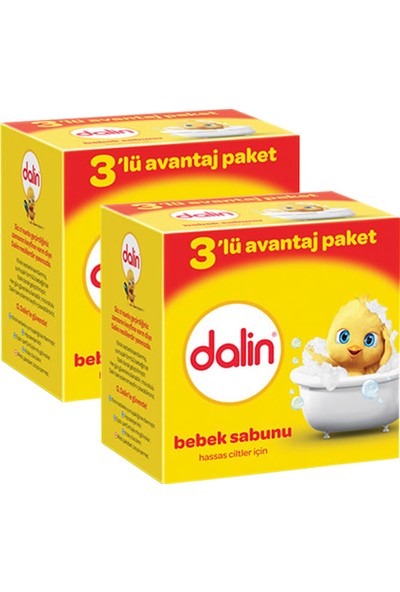 Dalin Bebe Sabun 100 gr (3'lü Avantaj Paketi) x 2 Adet Dalin Bebe Sabun 100 gr (3'lü Avantaj Paketi) x 2 Adet