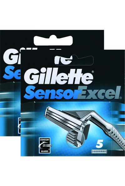 Gillette Sensor Excel 5'li Yedek Tıraş Bıçağı x 2 Adet Gillette Sensor Excel 5'li Yedek Tıraş Bıçağı x 2 Adet