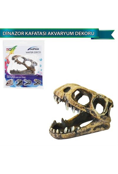Dophin Akvaryum Dekoru Yapay Dinazor Kafatası