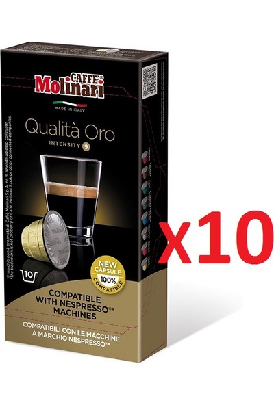 Caffè Molinari 100 x Qualita Oro Nespresso® Uyumlu Kapsül Kahve Caffè Molinari 100 x Qualita Oro Nespresso® Uyumlu Kapsül Kahve