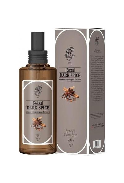 Rebul 100Ml Dark Spice Spreyli Cam Şişe Kolonya
