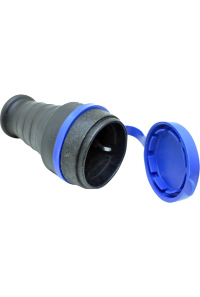 Tenpo Monofaze Kauçuk Topraklı Dişi Fiş 16A (Siyah) 220V Tenpo Monofaze Kauçuk Topraklı Dişi Fiş 16A (Siyah) 220V