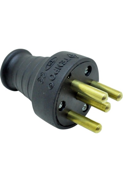 Tenpo Trifaze Kauçuk Erkek Fiş (25A) 380V Tenpo Trifaze Kauçuk Erkek Fiş (25A) 380V