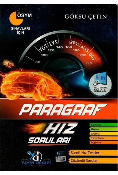 Yayın Denizi Paragraf Hız Soruları (YGS,LYS,ALES,DGS,KPSS) - Göksu Çetin Yayın Denizi Paragraf Hız Soruları (YGS,LYS,ALES,DGS,KPSS) - Göksu Çetin