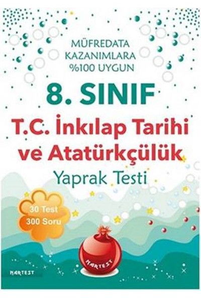 Nartest Yayınevi 8. Sınıf T.C. İnkılap Tarihi Ve Atatürkçülük Yaprak Testi Yeni Müfredat Nartest Yayınevi 8. Sınıf T.C. İnkılap Tarihi Ve Atatürkçülük Yaprak Testi Yeni Müfredat
