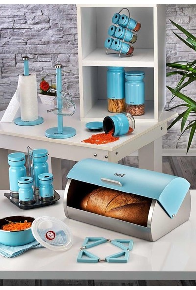 Neva N987 Sweet Turkuaz 4 Parça Ekmeklik Seti Neva N987 Sweet Turkuaz 4 Parça Ekmeklik Seti