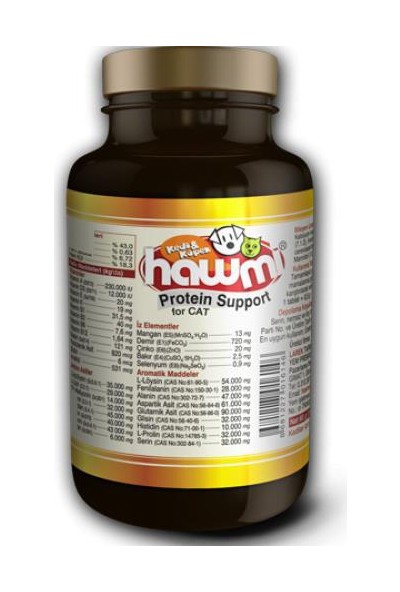 Hawmi Kediler İçin Vitamin, Mineral Ve Protein Desteği 120 Tablet Hawmi Kediler İçin Vitamin, Mineral Ve Protein Desteği 120 Tablet