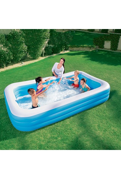 Bestway Delüx Mavi Dikdörtgen Aile Havuzu (305 cm x 183 cm x 56 cm ) Bestway Delüx Mavi Dikdörtgen Aile Havuzu (305 cm x 183 cm x 56 cm )