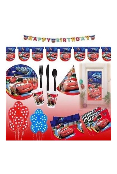 Partioutlet Cars Parti Seti (8 Kişilik) Partioutlet Cars Parti Seti (8 Kişilik)