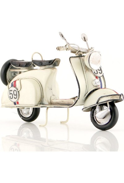 Mnk El Yapımı Eskitilmiş Metal Vintage Vespa Motorsiklet 2992Ss