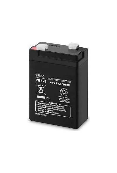 Ttec 6 Volt 2, 8 Amper Bakımsız Kuru Akü Ttec 6 Volt 2, 8 Amper Bakımsız Kuru Akü