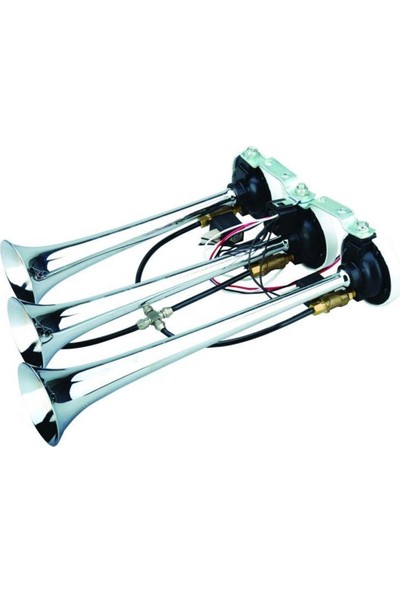 Nettedarikcisi 3 Borulu Havalı Otobüs ( Arap ) Korna Kromajlı 12V