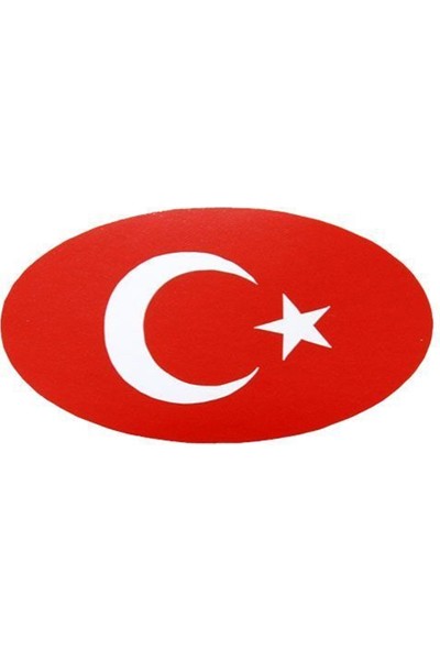 Nettedarikcisi Ozy Oval Türk Bayrağı Oto Sticker ( 3Cm * 6Cm ) Nettedarikcisi Ozy Oval Türk Bayrağı Oto Sticker ( 3Cm * 6Cm )