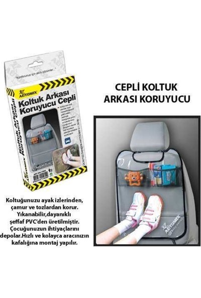 Nettedarikcisi Oto Koltuk Arkası Koruma Kılıfı Ve Ceplik