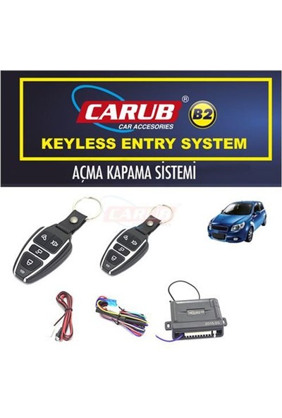 Carub Oto Uzaktan Kumanda B2 Açma Kapama S.Çıkışlı Siyah Krom Carub Oto Uzaktan Kumanda B2 Açma Kapama S.Çıkışlı Siyah Krom