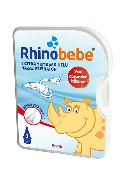 Rhino Bebe Ekstra Yumuşak Nazal Aspiratör 2 Adet Yedek Uç Hediyeli Rhino Bebe Ekstra Yumuşak Nazal Aspiratör 2 Adet Yedek Uç Hediyeli