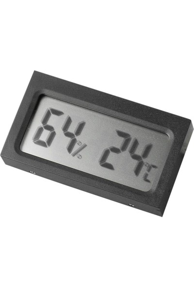 Aek-Tech Dijital Nem Ölçer Termometre (Siyah)