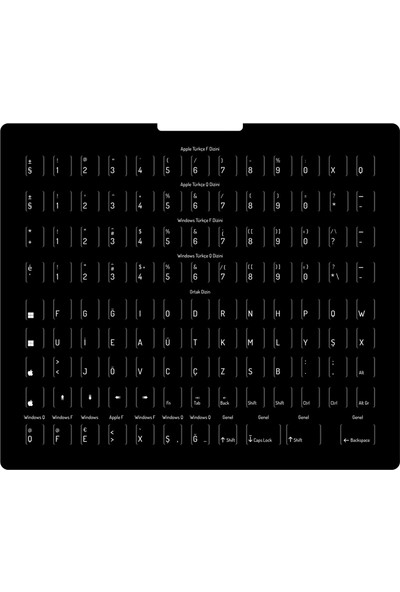 Evrensel klavye Universal Klavye Üstü Etiket