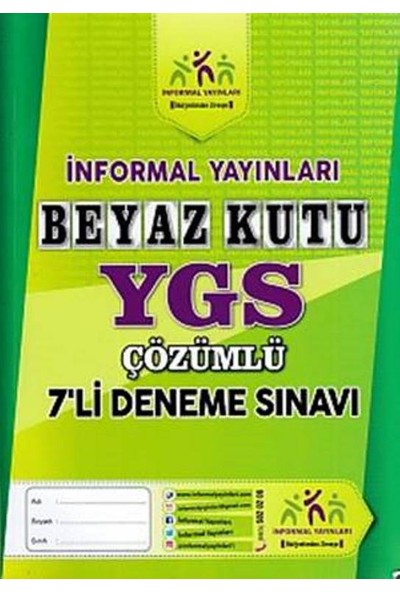 İnformal YGS'nin Beyaz Kutusu 7'li Çözümlü Deneme Sınavı