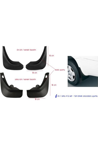 Ford B-Max Paçalık - Çamurluk -Tozluk Ford B-Max Paçalık - Çamurluk -Tozluk