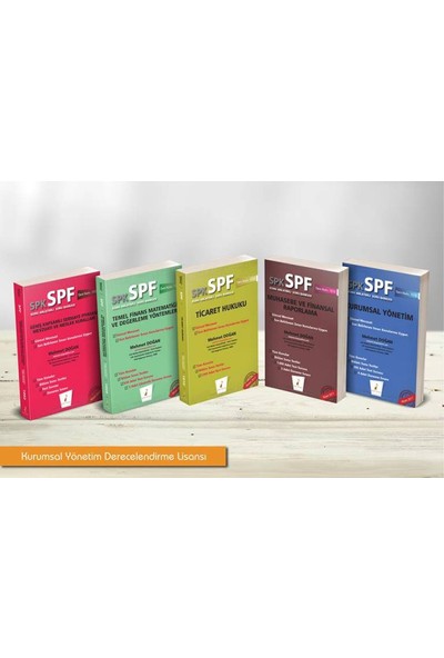 SPK - SPF Kurumsal Yönetim Derecelendirme Lisansı (5 Kitap) SPK - SPF Kurumsal Yönetim Derecelendirme Lisansı (5 Kitap)