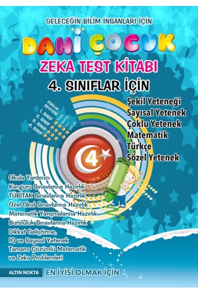 Altın Nokta 4. Sınıf Dahi Çocuk Kanguru Olimpiyat Zeka Kitabı Altın Nokta 4. Sınıf Dahi Çocuk Kanguru Olimpiyat Zeka Kitabı