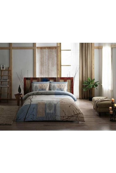 Taç Ranforce Uyku Seti Çift Kişilik Laurel Turkuaz