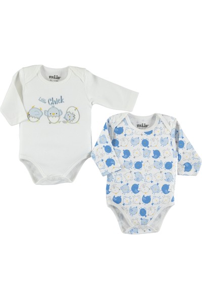 Kujju Penye 2'li Çıtçıtlı Badi 3-9 Ay Mavi