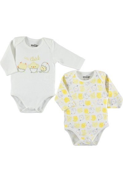 Kujju Penye 2'li Çıtçıtlı Badi 3-9 Ay Sarı