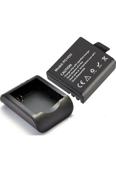 Eken H9R H9 W9 USB Şarj Cihazı ve PG1050 Yedek Batarya Seti Eken H9R H9 W9 USB Şarj Cihazı ve PG1050 Yedek Batarya Seti