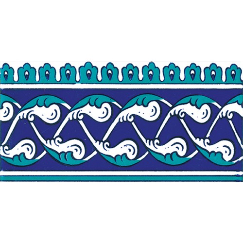 Armada Çini 10x20 Cm KS 44 Klasik Rumi Desenli Seramik Çini Fiyatı