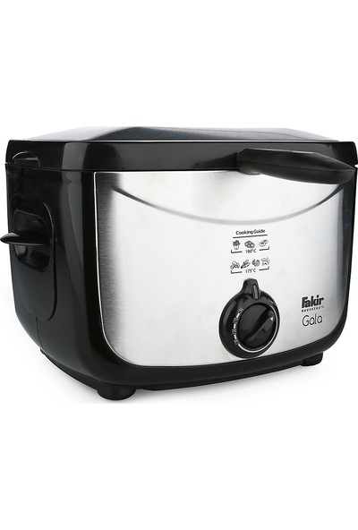 Fakir Gala 1.5 Lt Paslanmaz Çelik Fritöz - Siyah Renkli