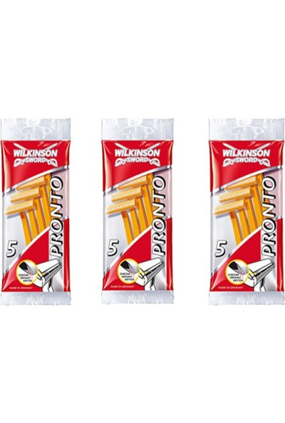 Wilkinson Sword Pronto - Tek Bıçaklı 5 Adet Kullan At Tıraş Bıçağı 3 Poşet Wilkinson Sword Pronto - Tek Bıçaklı 5 Adet Kullan At Tıraş Bıçağı 3 Poşet
