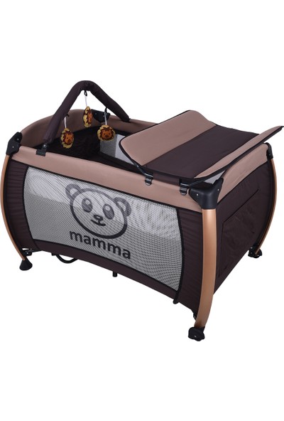 Mamma Armadillo Gold Alüminyum Park Yatak Beşik ( 70X110 cm Sünger Yatak Hediyeli )