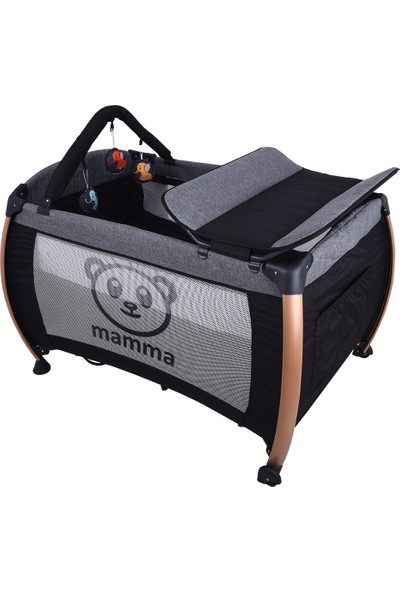 Mamma Armadillo Gold Alüminyum Park Yatak Beşik ( 70X110 cm Sünger Yatak Hediyeli )