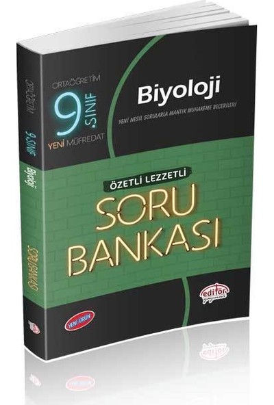 Editör Yayınları 9. Sınıf Biyoloji Özetli Lezzetli Soru Bankası