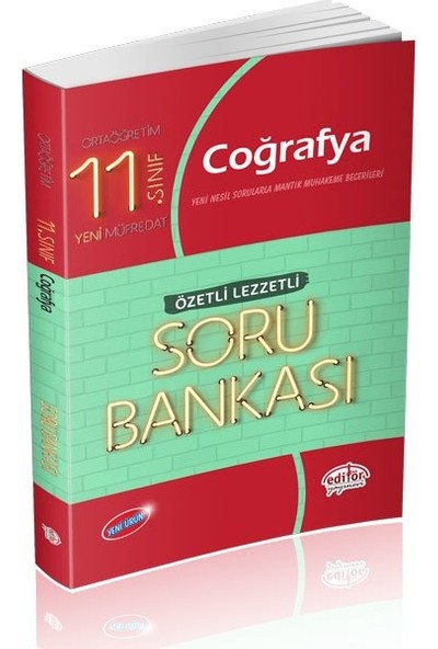 Editör Yayınları 11. Sınıf Coğrafya Özetli Lezzetli Soru Bankası Editör Yayınları 11. Sınıf Coğrafya Özetli Lezzetli Soru Bankası