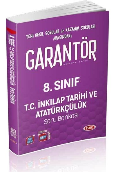 Data Yayınları 8. Sınıf Garantör İnkilap Tarihi Ve Atatürkçülük Soru Bankası Data Yayınları 8. Sınıf Garantör İnkilap Tarihi Ve Atatürkçülük Soru Bankası