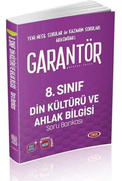 Data Yayınları 8. Sınıf Garantör Din Kültürü Ve Ahlak Bilgisi Soru Bankası Data Yayınları 8. Sınıf Garantör Din Kültürü Ve Ahlak Bilgisi Soru Bankası