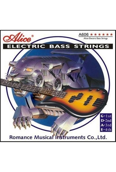 Alice A-606(4)-M - Bass Gitar Teli - 4 Telli Light Alice A-606(4)-M - Bass Gitar Teli - 4 Telli Light