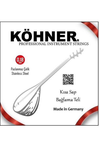 Köhner Köhner Saz Teli 0.18 Kısa Sap Bağlama